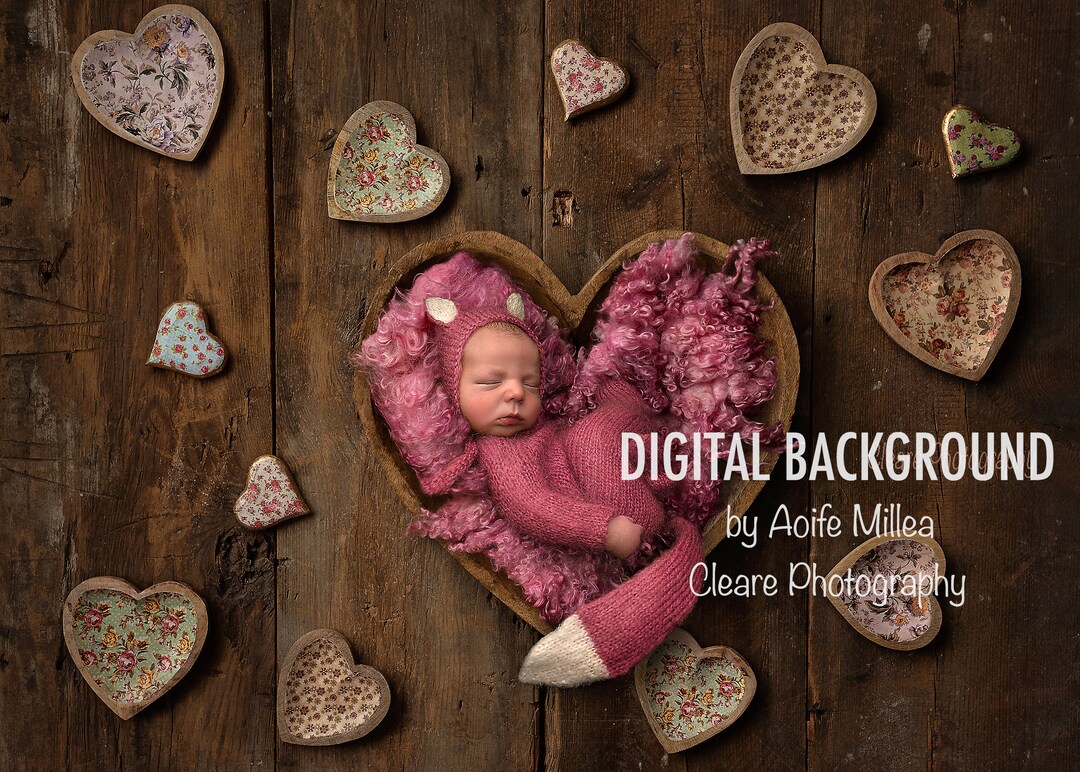 Heart Bowl Digital Backdrop - Etsy