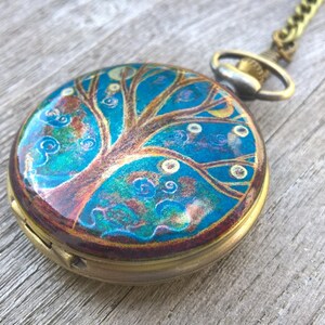 Pocket Watch Tree of Lifewatchgreen Treereligionwedding | Etsy