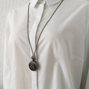 Watch Necklace, Queen Anne’s Lace, Pocket Watch, Real Flowers, Dried ...