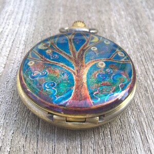Pocket Watch Tree of Lifewatchgreen Treereligionwedding | Etsy