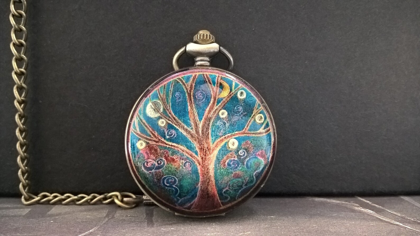 Pocket Watch Tree of Lifewatchgreen Treereligionwedding | Etsy