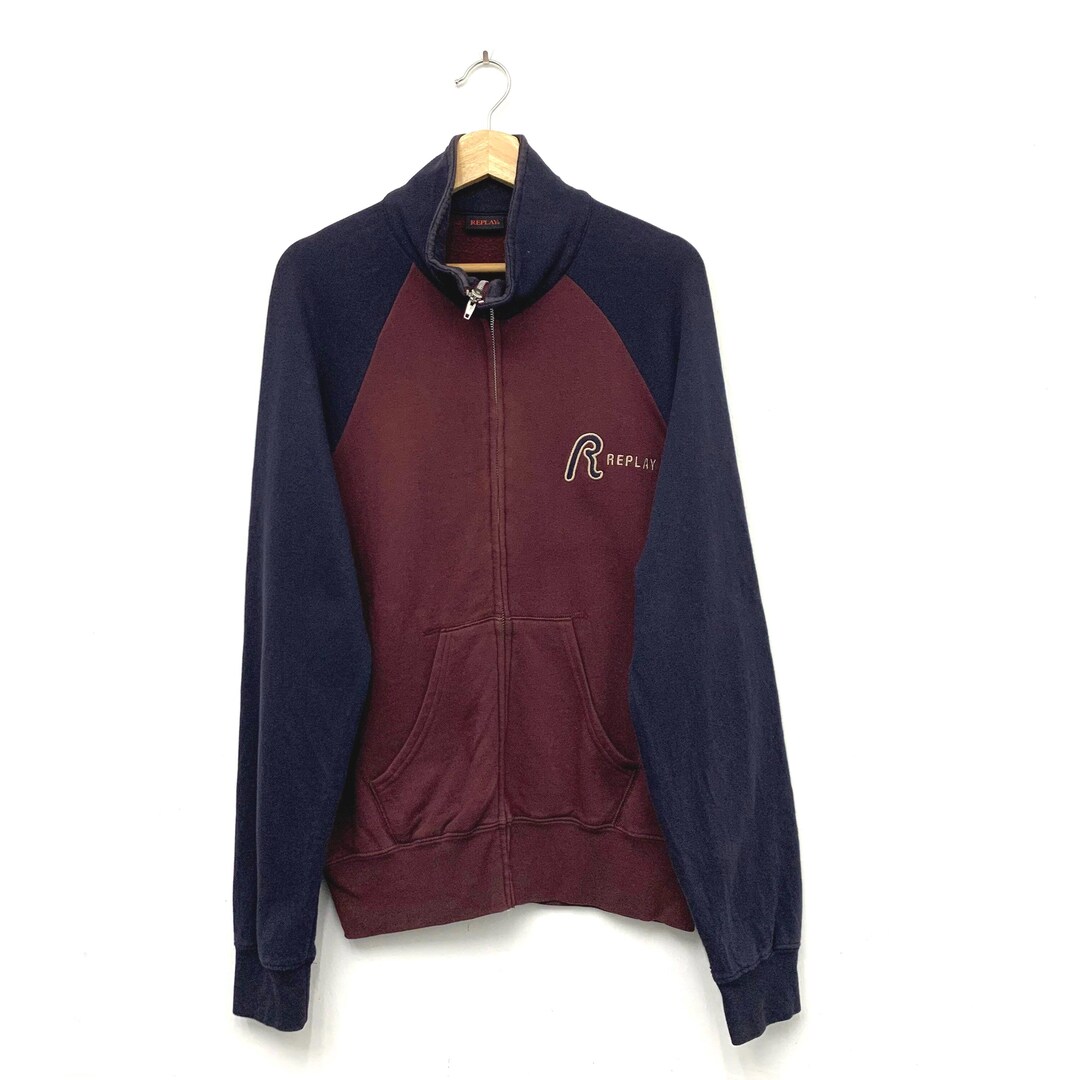 Replay Jacket Replay Embroidered Full Zip Track Top Jacket Size Large ...