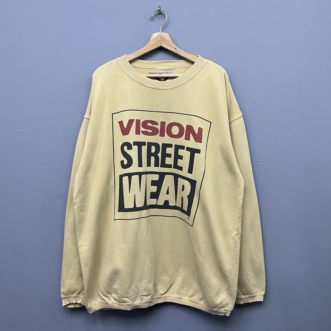 Vintage 80s Vision Street Wear Crewneck Sweatshirt Size XL / Made in ...