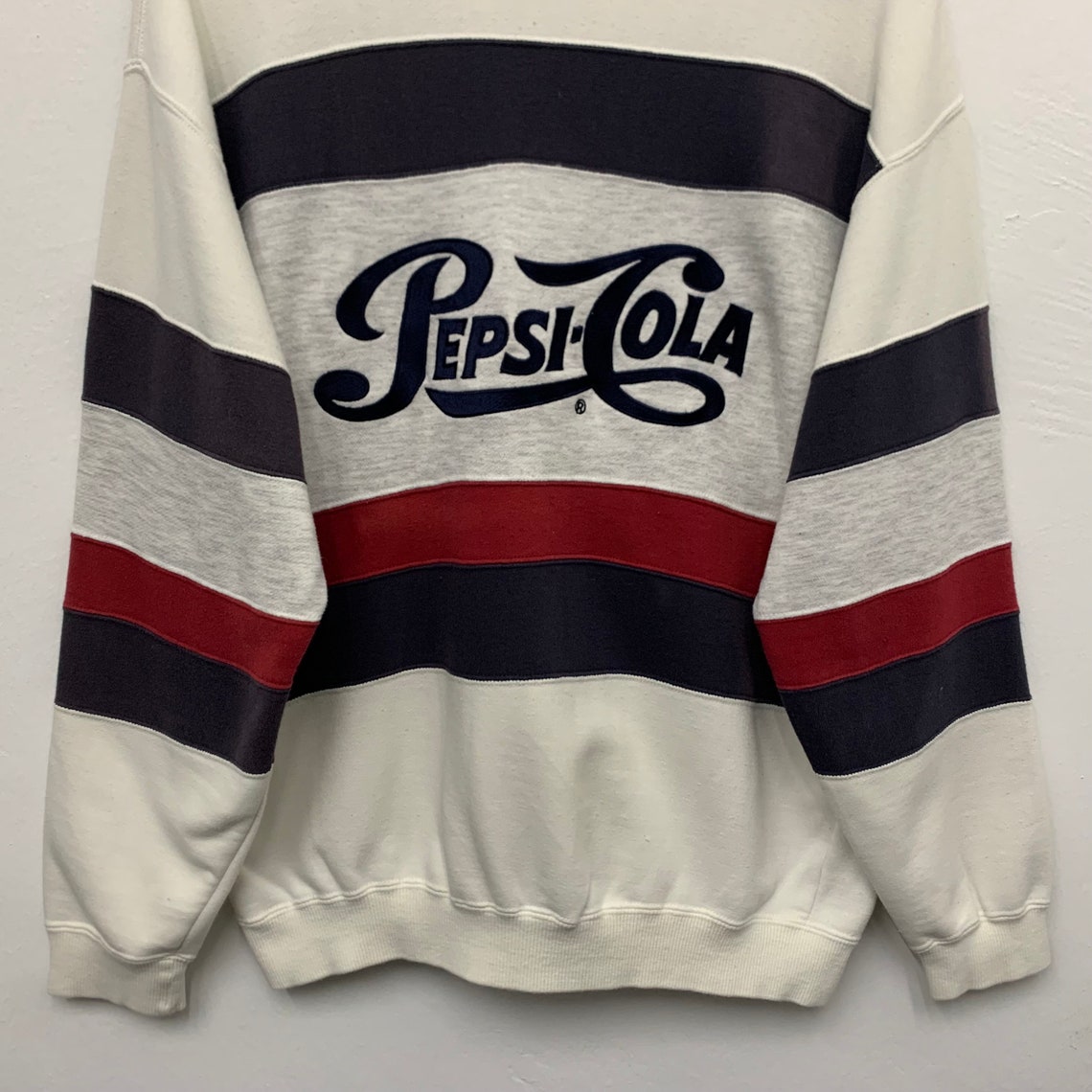 Vintage Pepsi Cola Embroidered Crewneck Sweatshirt Size Large - Etsy