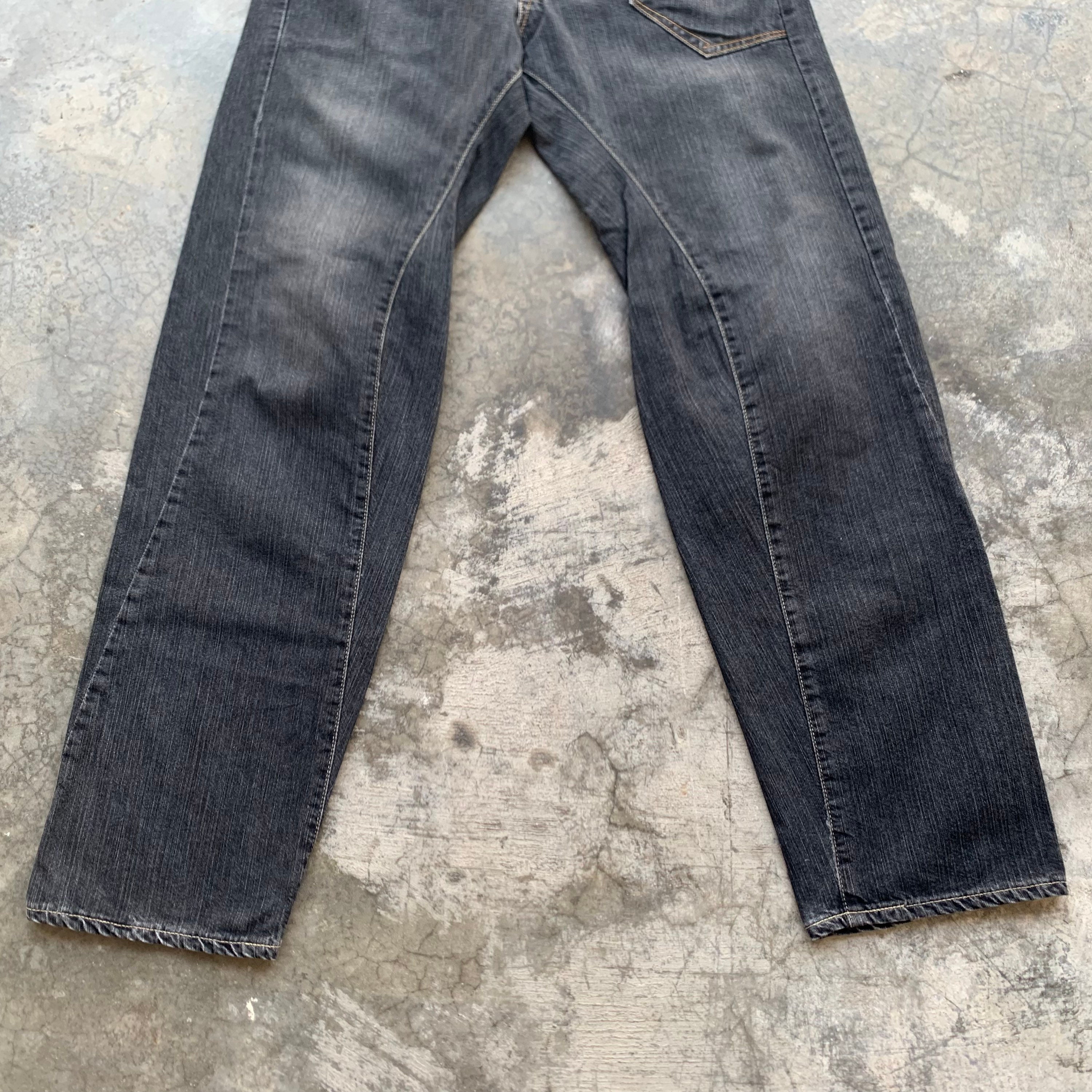 Edwin Jeans Vintage Edwin E Function Blue System Black Denim - Etsy