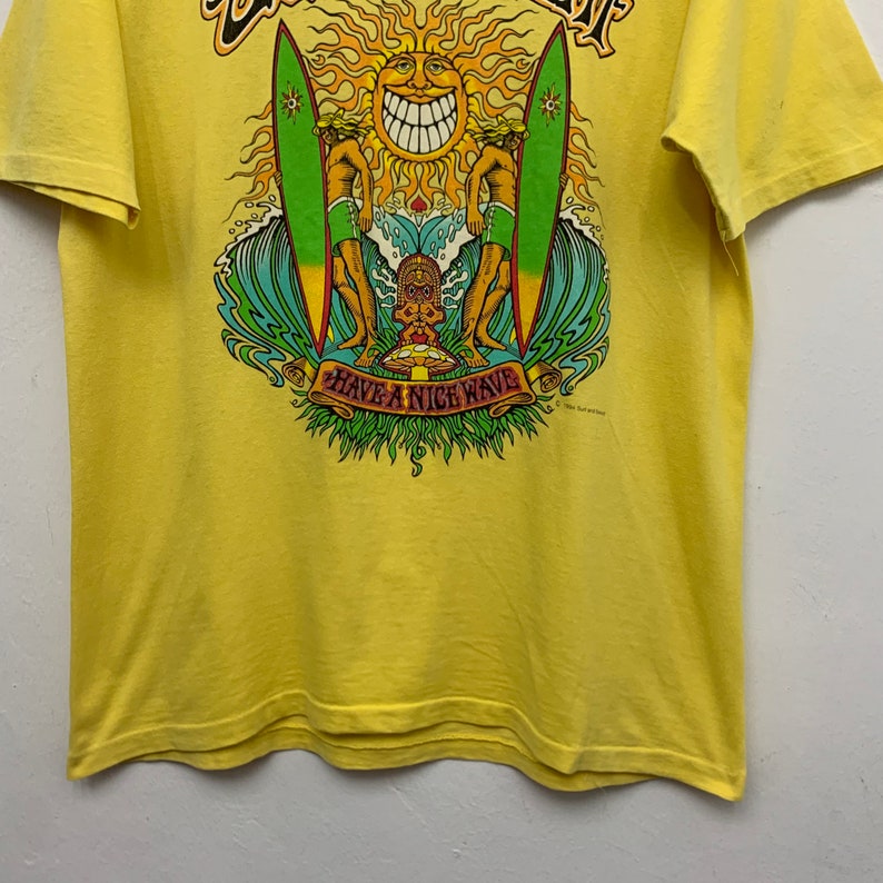 Surfing T-shirt Vintage 90s Surf and Sweat Have A Nice Wave - Etsy