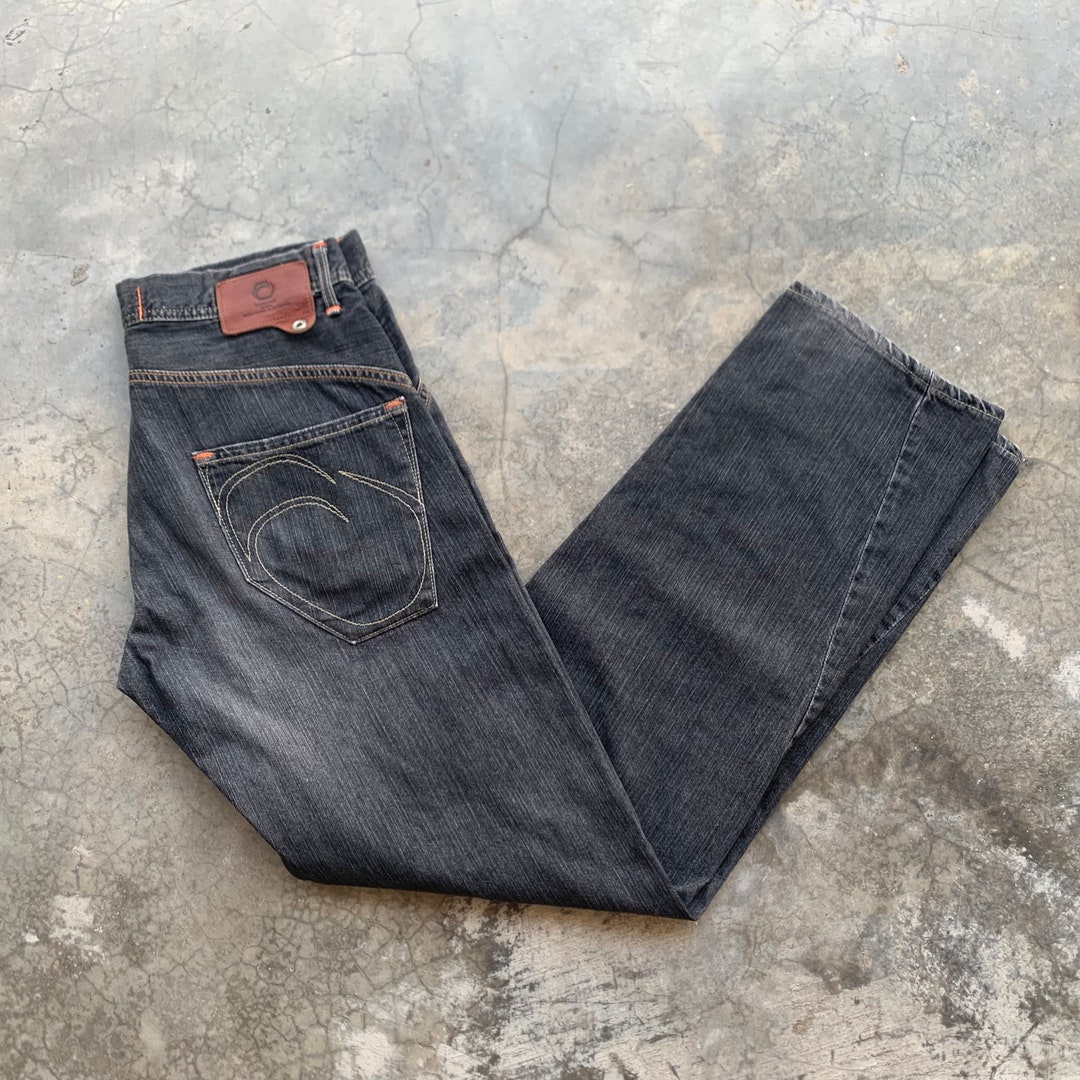 Edwin Jeans Vintage Edwin E Function Blue System Black Denim Jeans Size ...