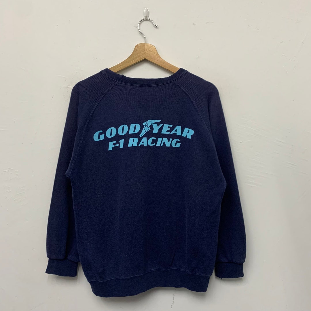 Vintage Good Year F1 Racing Dark Blue Pullover Crewneck Sweatshirt Size ...
