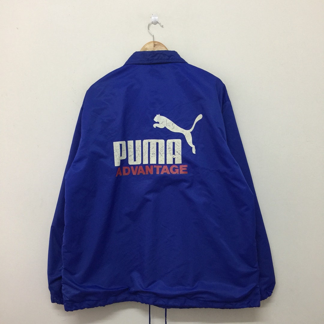 Puma Jacket Vintage Puma Advantage Snap Button Coach Jacket Size Large ...