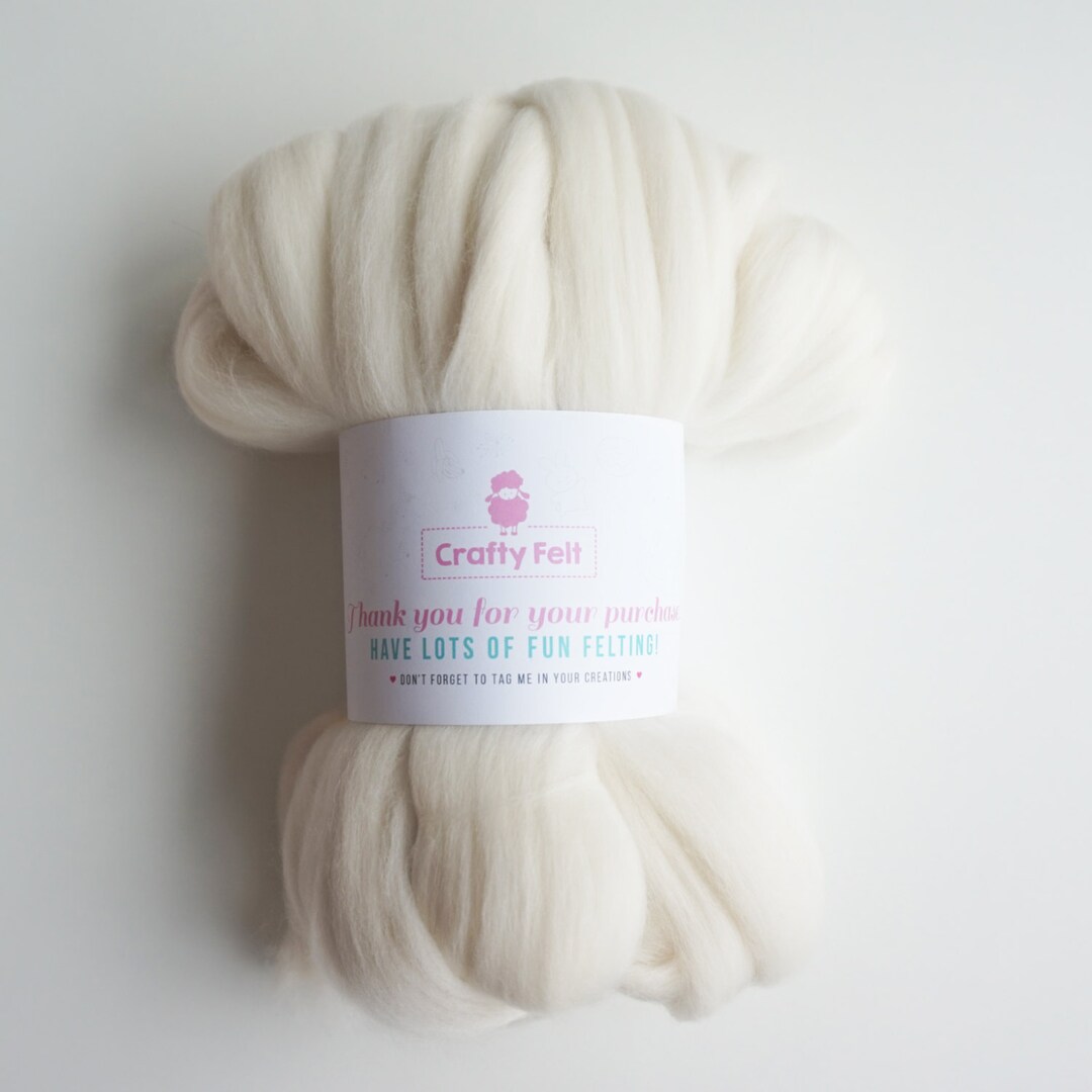 HAPPY SHEEP 100 G Extra Fine High Quality Merino Roving Wool for Wet ...