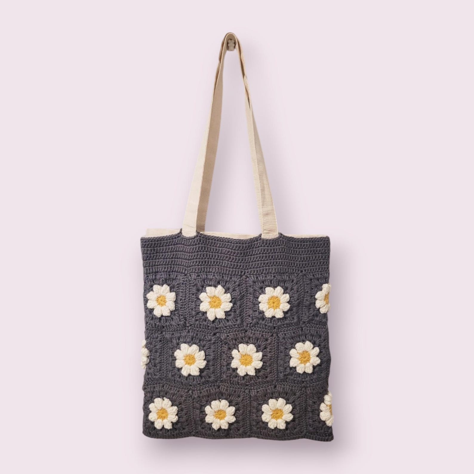 Daisy Granny Square Tote Bag - Etsy