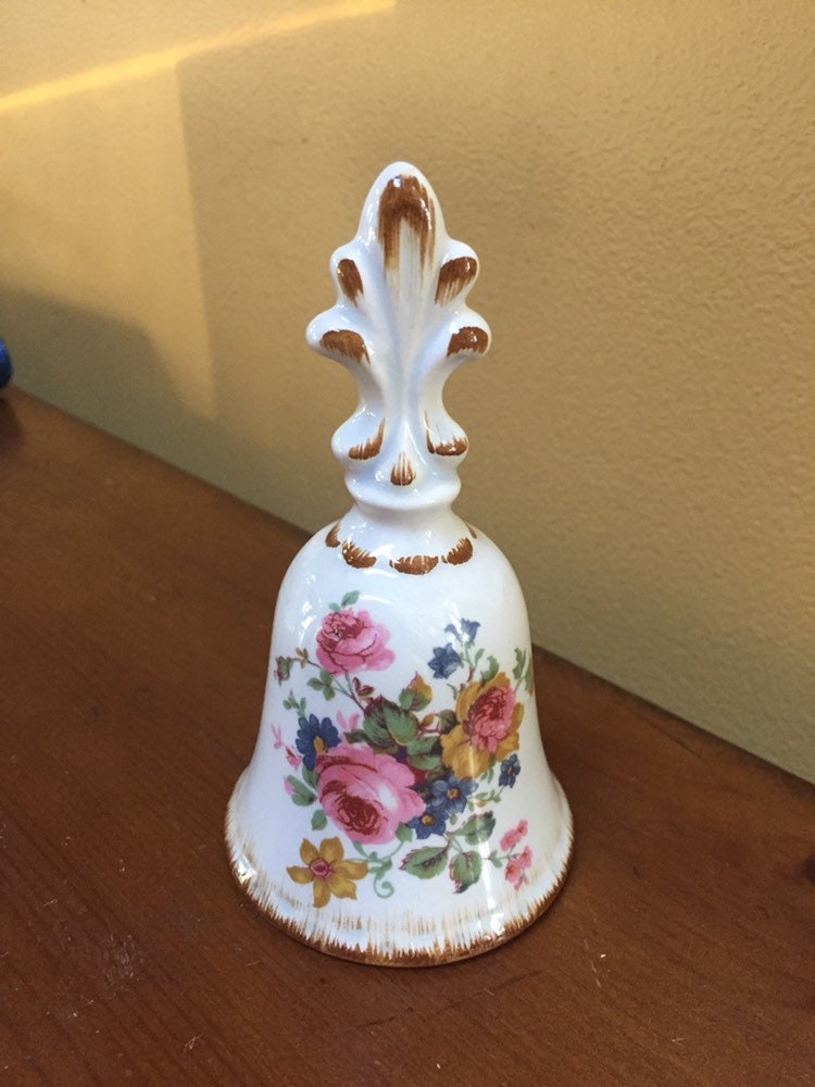 Ker-vitrex Porcelain Rose Bell Vintage KV Bell - Etsy