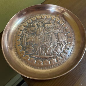 Antique Copper Repousse Wall Plaque - Etsy