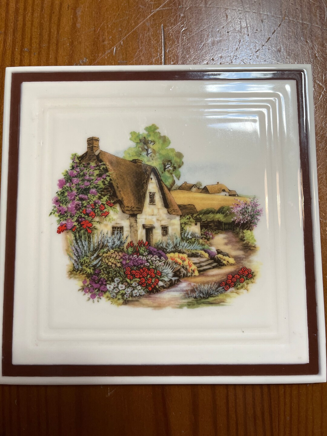 Vintage Ceramic Thatched House Tile - Spain - Etsy