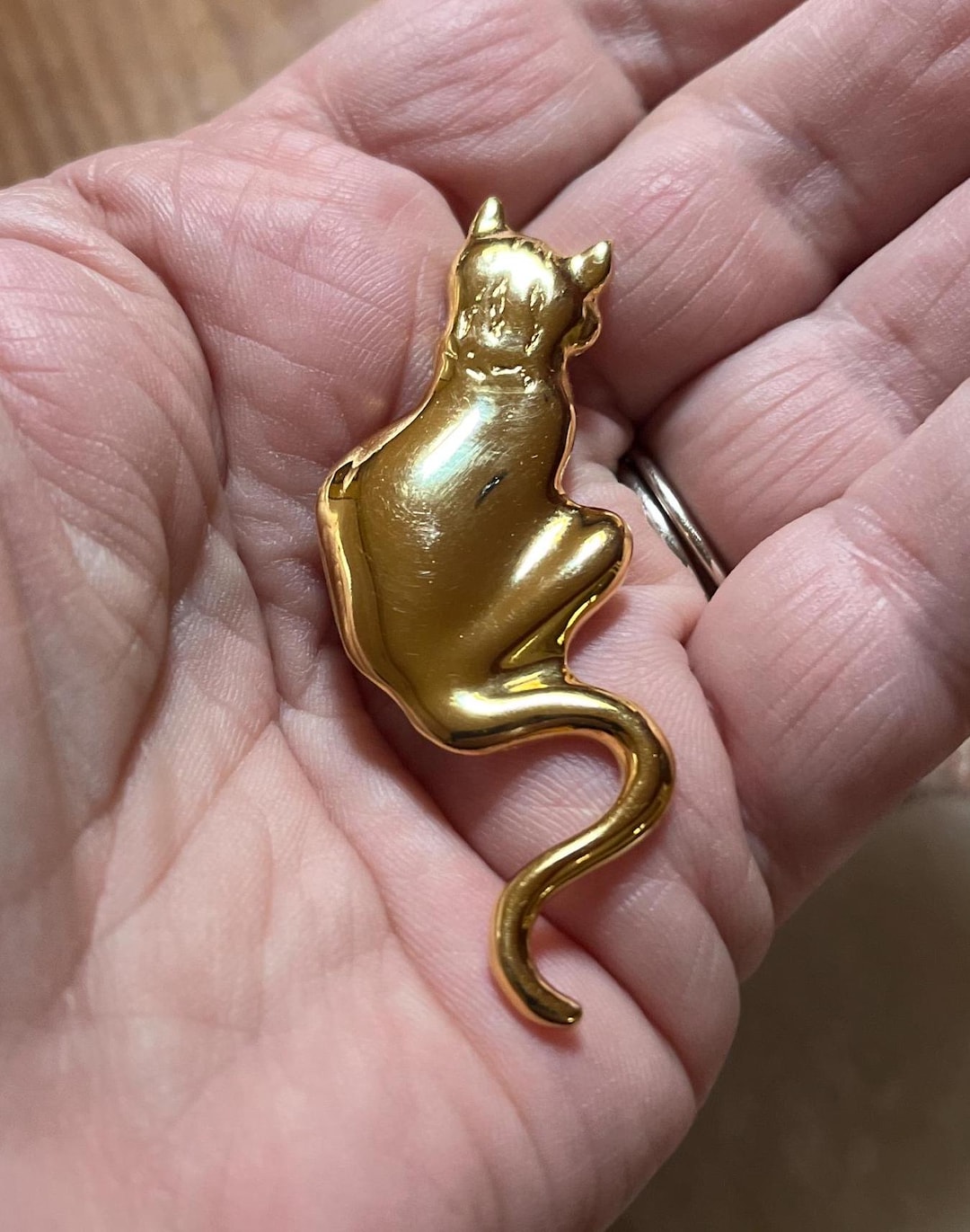 Virginia Museum of Fine Art Gold Tone Cat Brooch - VMFA 1988 Cat Pin - Etsy