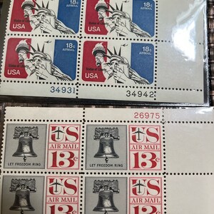 14 United States Airmail Plate Blocks United States Airmail Stamps - Etsy