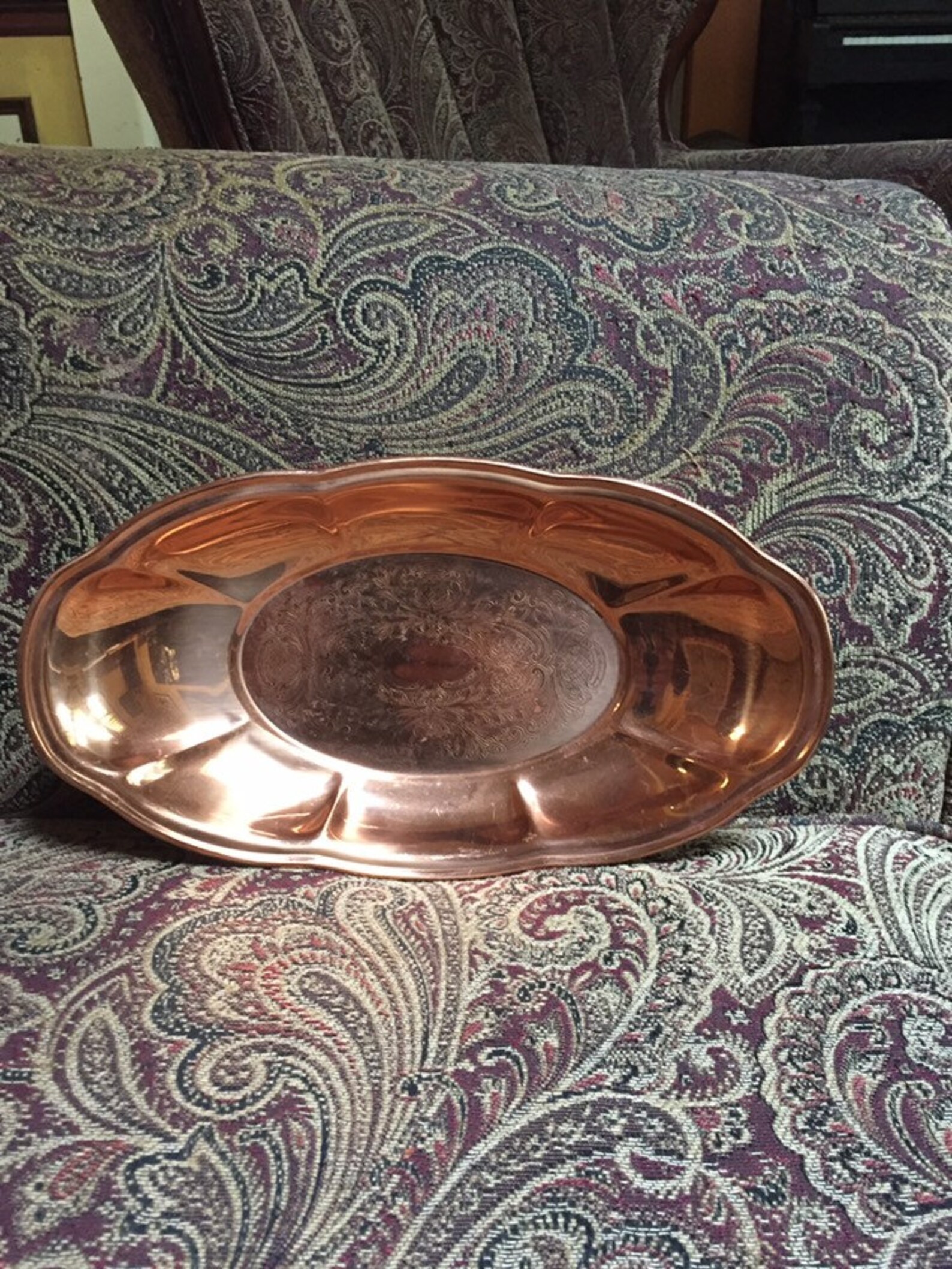 Coppercraft Guild Fluted Embossed Copper Bread Tray | Etsy