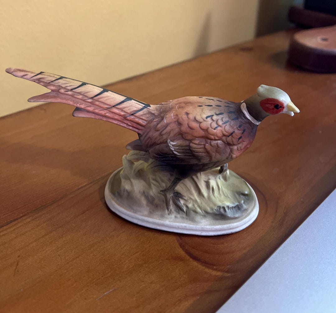 Vintage Porcelain Pheasant Figurine - Etsy