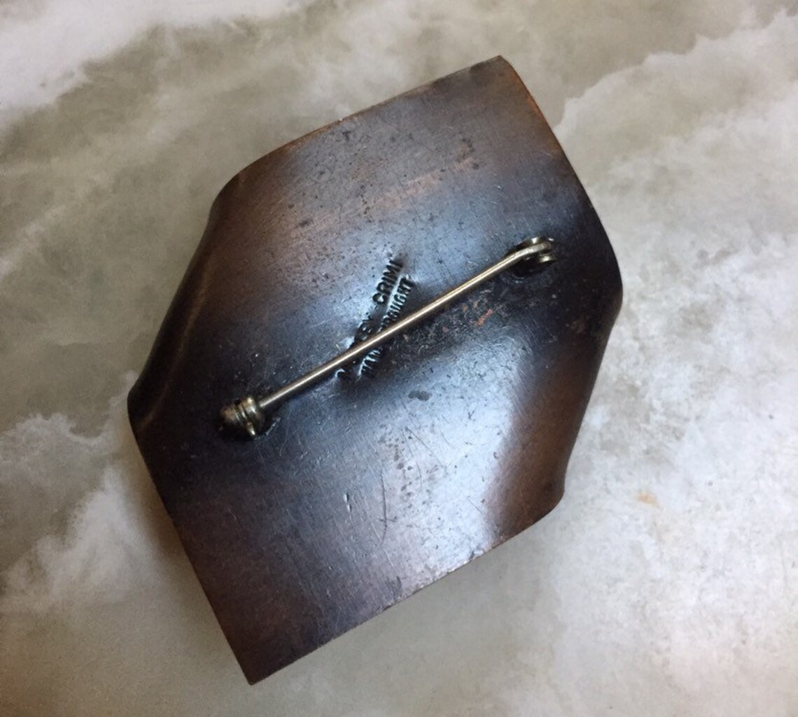 Morley Crimi Hand Wrought Copper Brooch Calla Lily Copper - Etsy