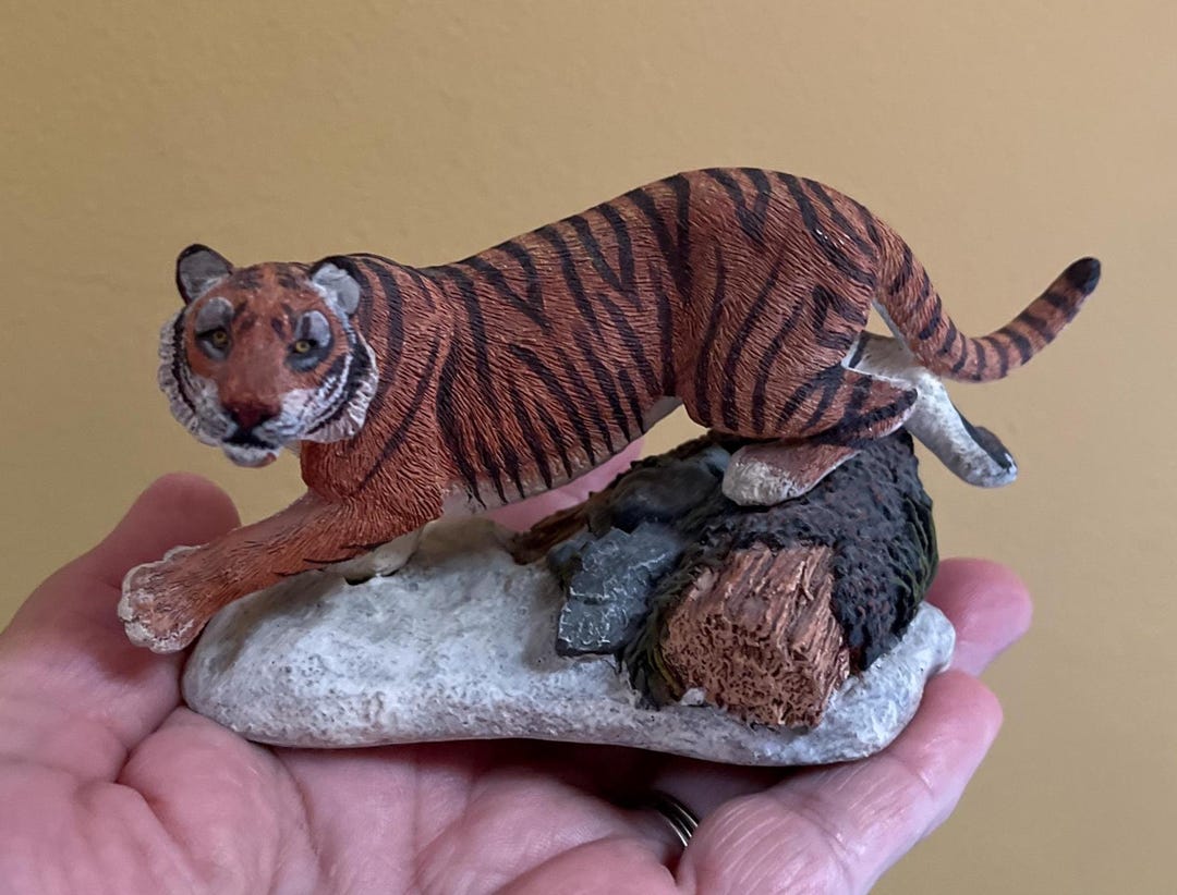 1987 Franklin Mint Tiger Figurine - Wildlife Preservation Trust ...