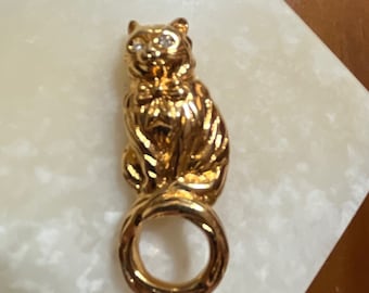 Vintage Avon Gold Toned Cat Pin, Cat Lover Owner Gift Ideas, Gold and ...