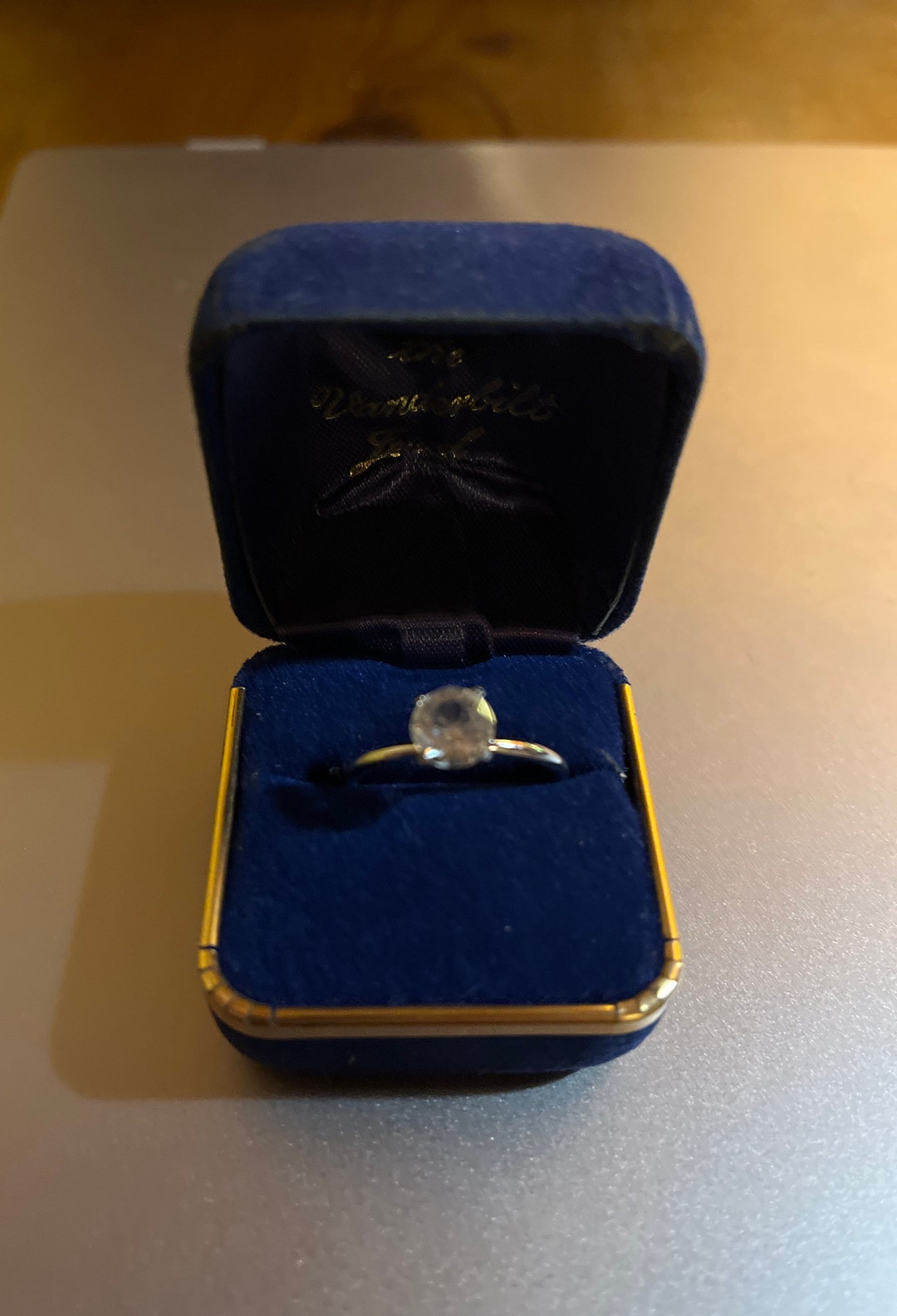 Uncas Vanderbilt Jewel Diamond Cubic Zirconia Solitaire Ring Size 9 1/2 ...