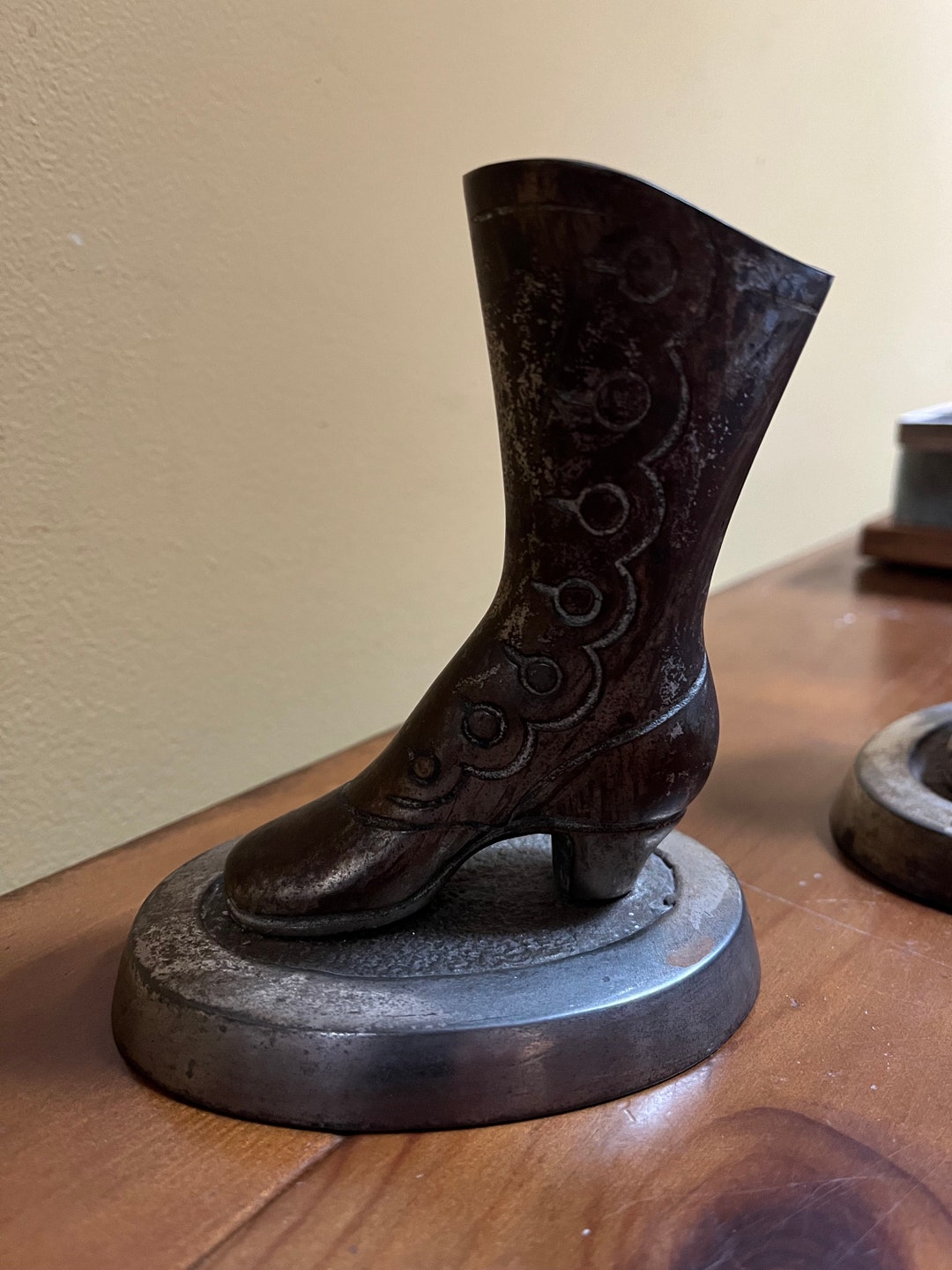 Vintage Lady’s Boot Match Stick Holder - Etsy
