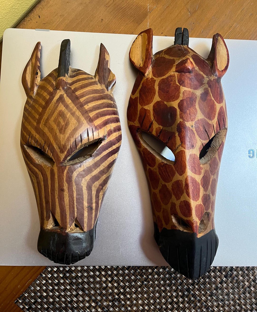2 Wooden African Animal Masks - Etsy