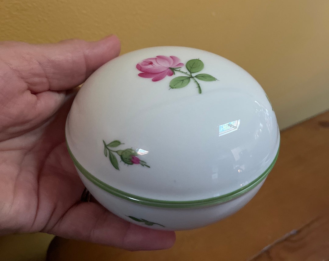 Wien Augarten Vienna Porcelain Pink Rose Trinket Box - Austria - Etsy