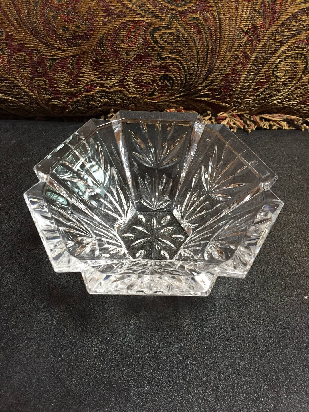 Unique Crystal Glass Candy Dish or Small Condiment Bowl - Etsy