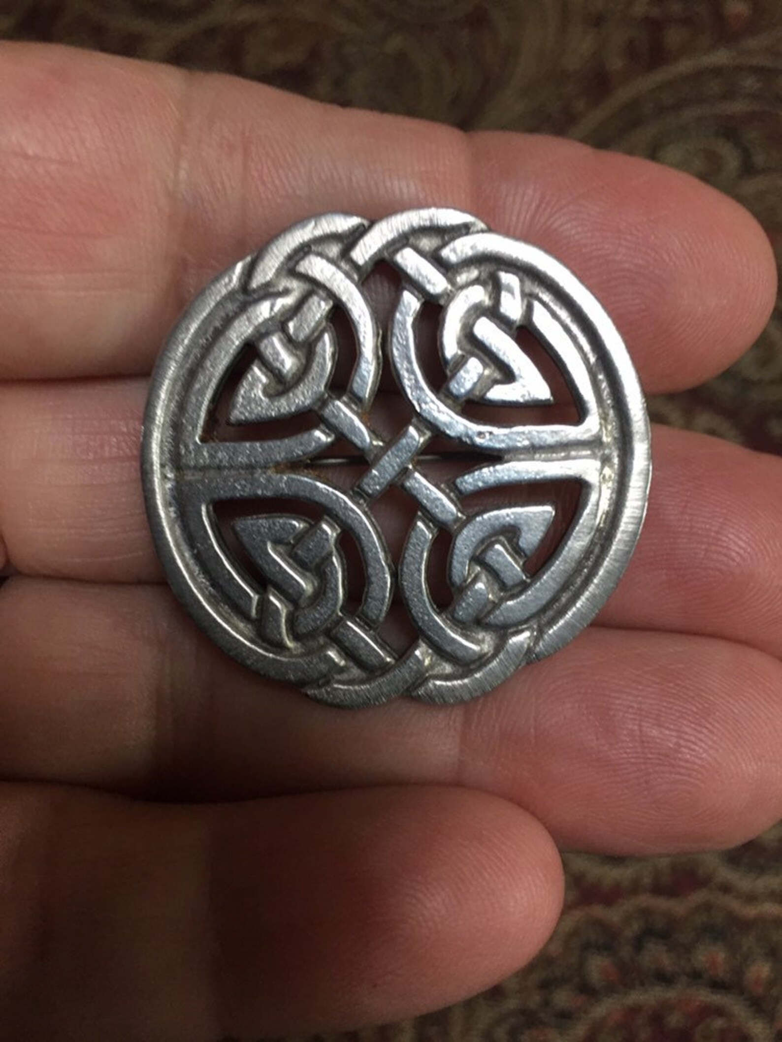 Pewter Celtic Knot Brooch Pewter Celtic Pin | Etsy