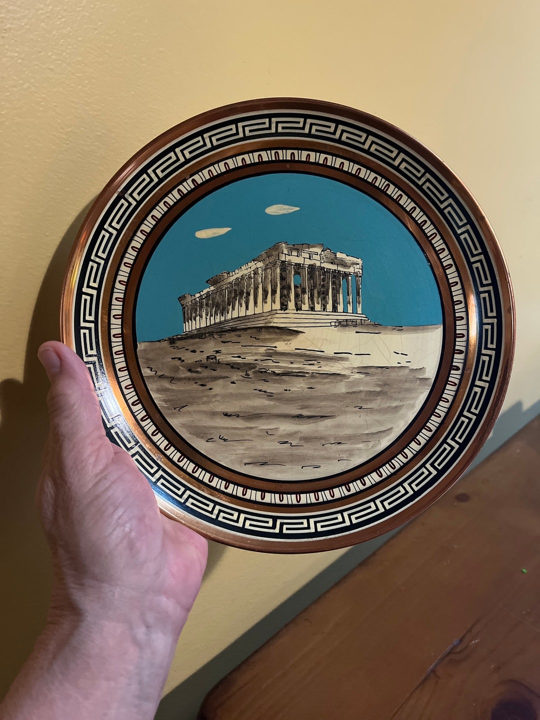Copper Hand-painted Parthenon Wall Plaque - Greece - Etsy