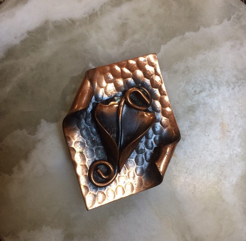 Morley Crimi Hand Wrought Copper Brooch Calla Lily Copper - Etsy