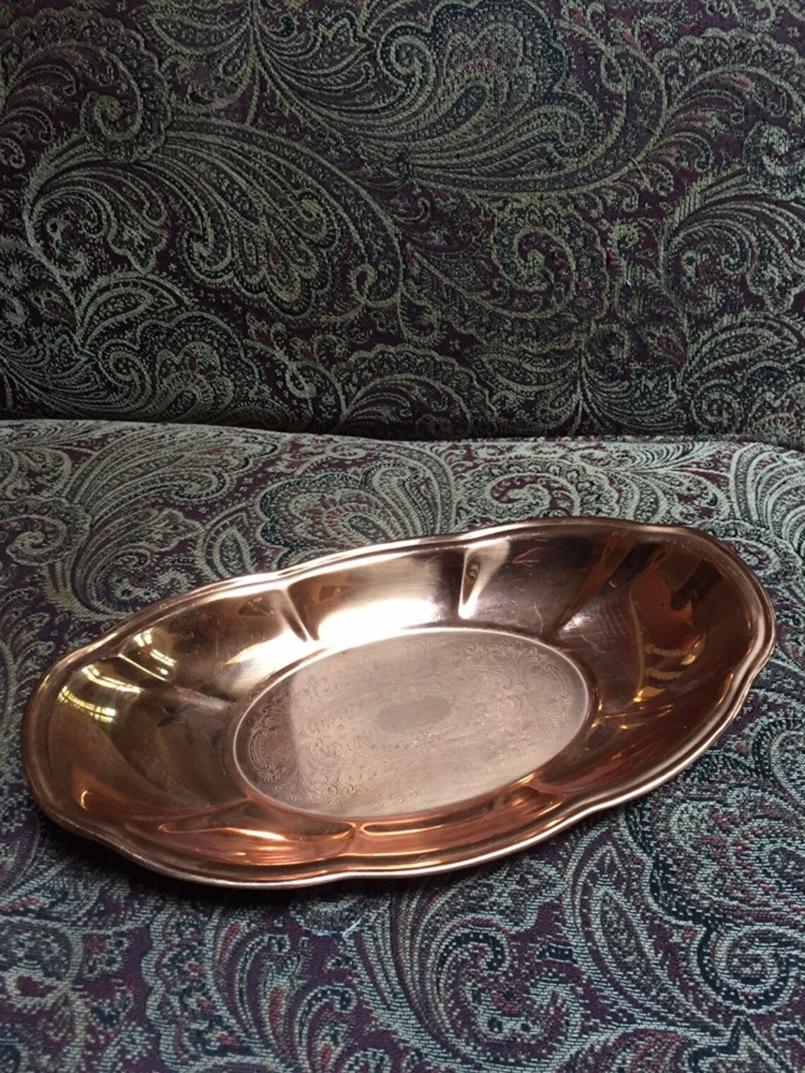 Coppercraft Guild Fluted Embossed Copper Bread Tray | Etsy