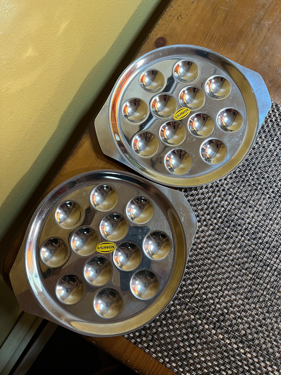 Set of 2 Uginox Stainless Steel Escargot Serving Platters - France - Etsy