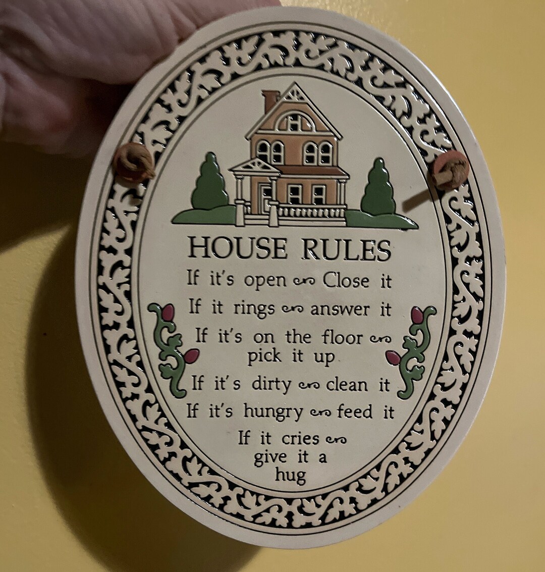 House Rules Wall Plaque by Spooner Creek Designs - Etsy