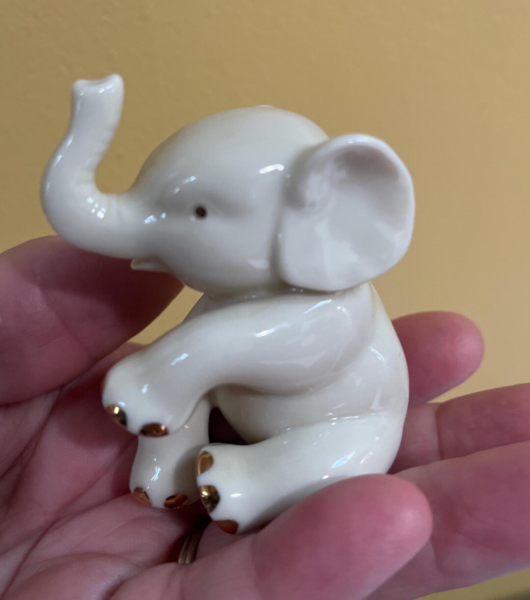 Lenox Elephant Figurine - Beige Elephant Figurine - Etsy