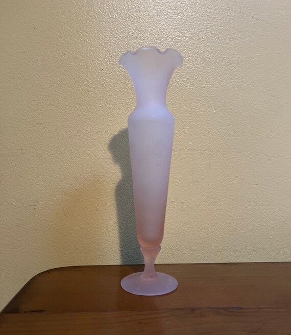 Pink Frosted Bud Vases