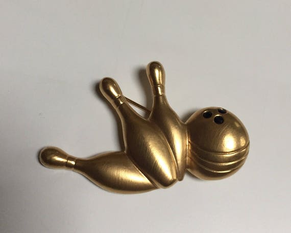 Avon Gold Tone Bowling Pin Vintage Bowling Pin - Etsy