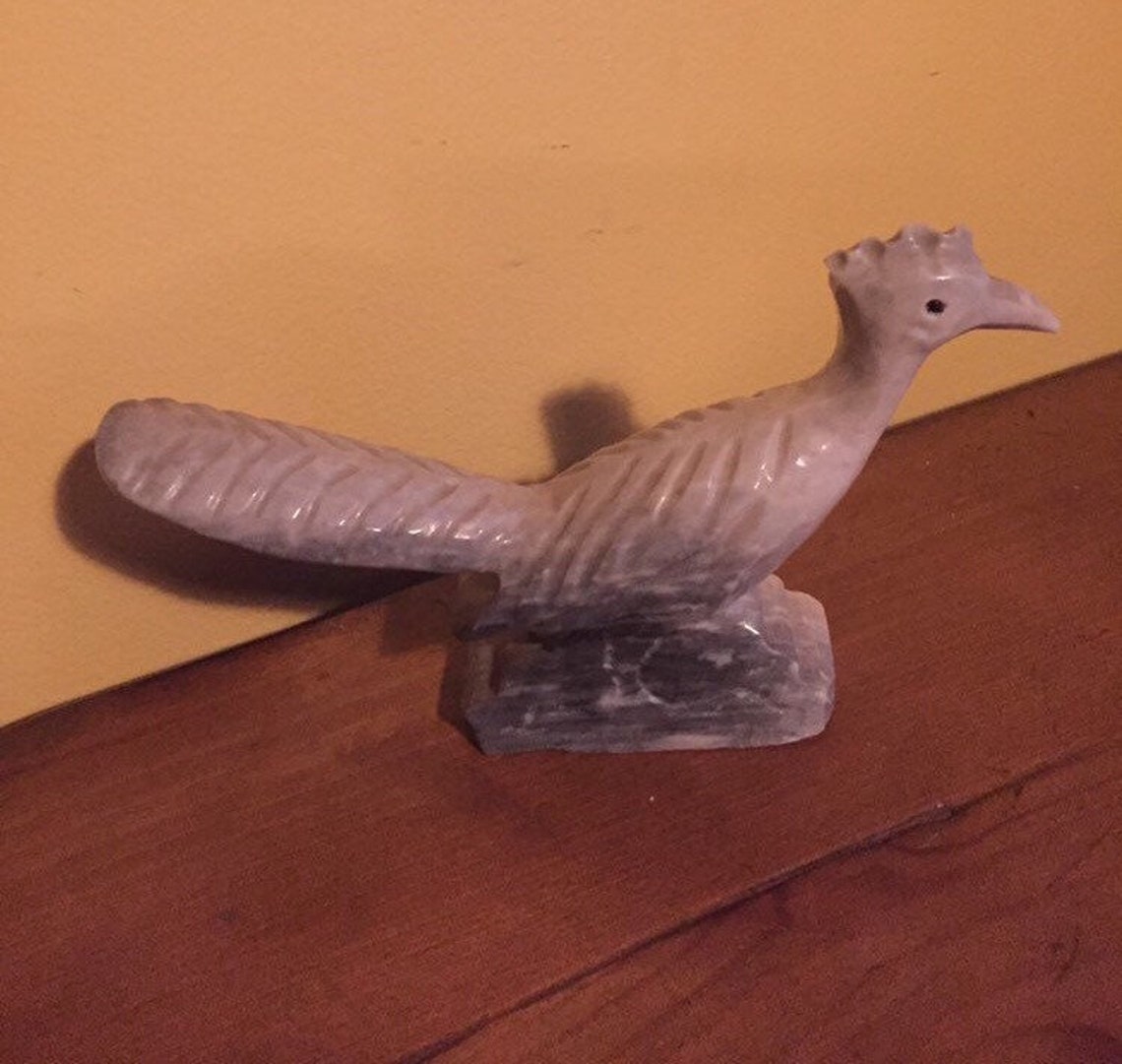 Roadrunner Marble Figurine Vintage Stone Bird Statue - Etsy