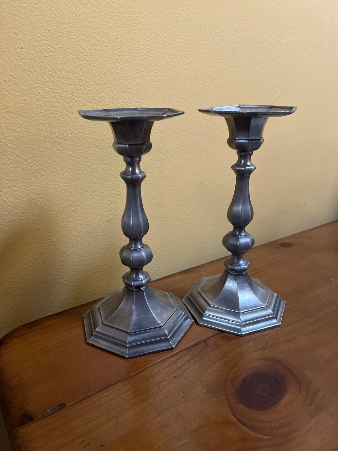 SKS Zinn Pewter Candlesticks SKS Design Candlesticks - Etsy