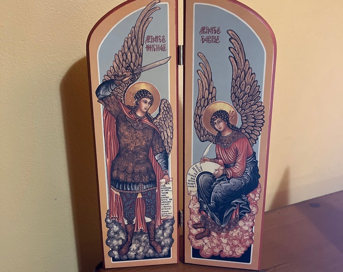 Conciliar Press Arcangel Michael and Gabriel Triptych - Etsy