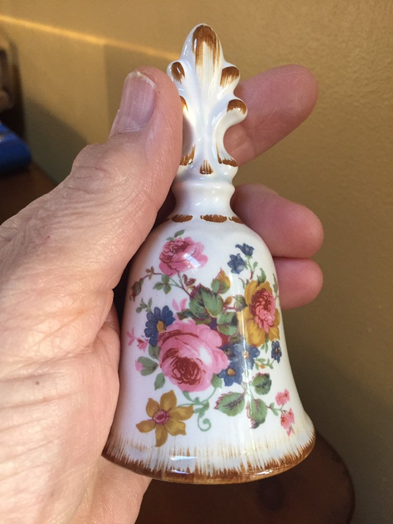 Ker-vitrex Porcelain Rose Bell Vintage KV Bell - Etsy