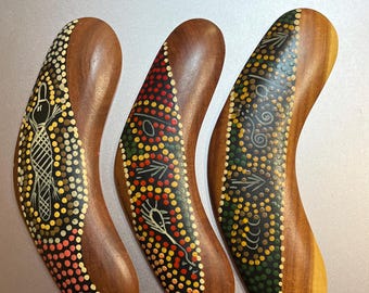 2 Hand Painted Australian Boomerangs 6 Inches - Etsy