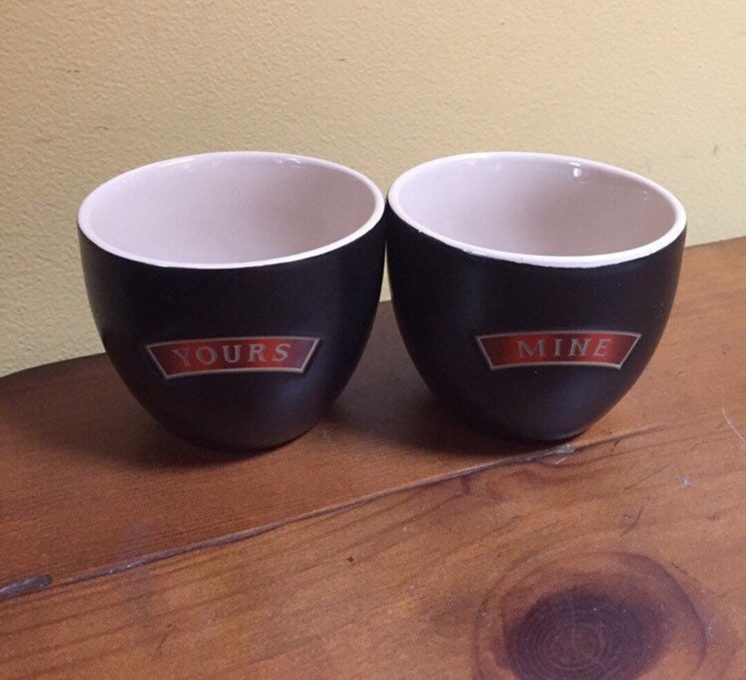 Set of 2 Baileys Irish Cream Cups Black and Tan Mine and Yours Bailey's ...