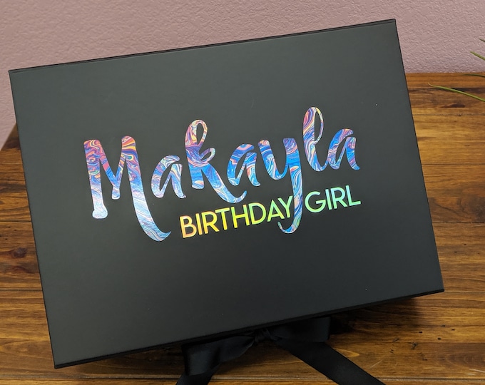 Custom Birthday Gift Box With Name Personalized Decorative - Etsy