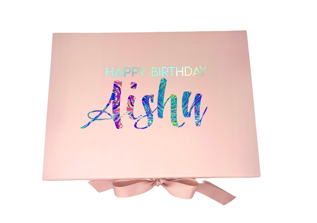 Custom Happy Birthday Gift Box With Name Personalized - Decorative for ...