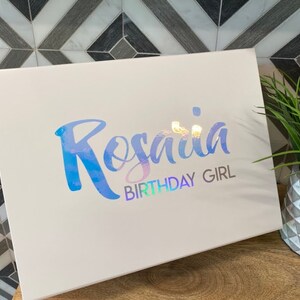 Custom Birthday Gift Box With Name - Personalized Decorative - Large ...