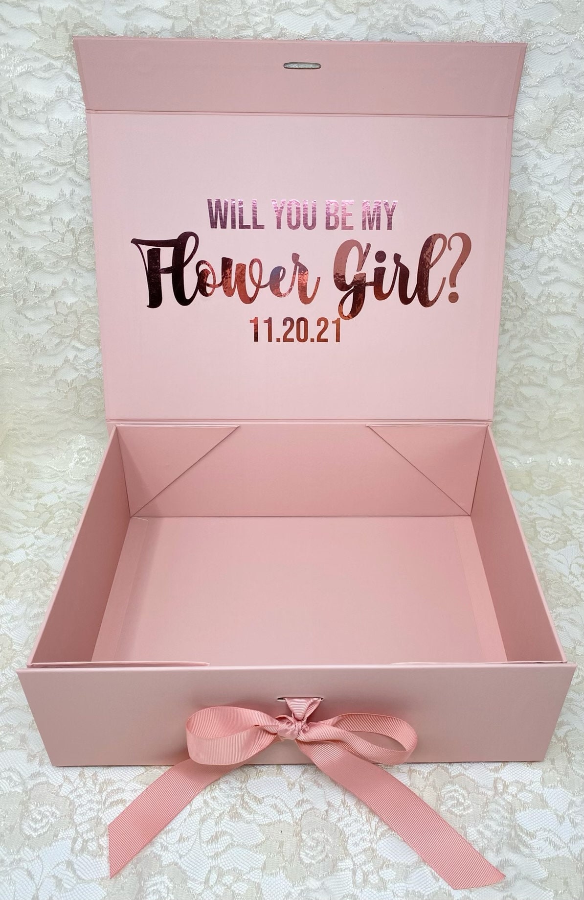 Will You Be My Flower Girl Gift Box Proposal Bridal Party - Etsy