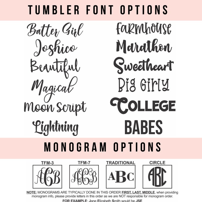 Name Add-on for Tumblers | Etsy